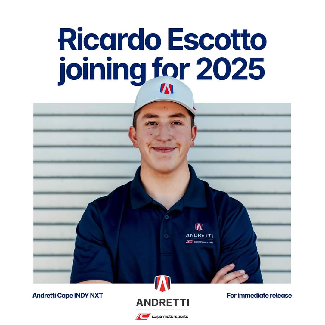 Ricardo Escotto se Unirá a Andretti Cape INDY NXT en 2025. – VIVE & COMENTA